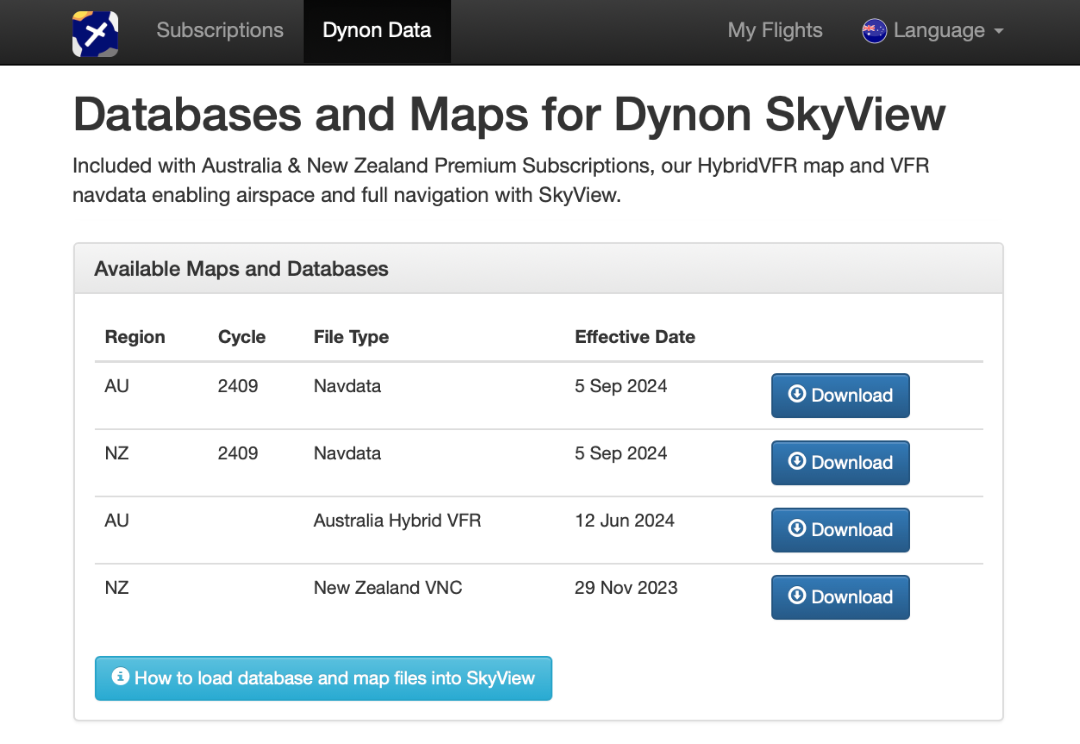 Dynon SkyView NavData and Maps | OzRunways